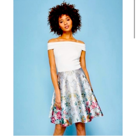 Ted Baker | Dresses | Ted Baker Off Shoulder Floral Dress M | Poshmark